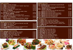 Set Menu/Ala Carte Menu /Ala Carte Buffet Menu (Dine-in)